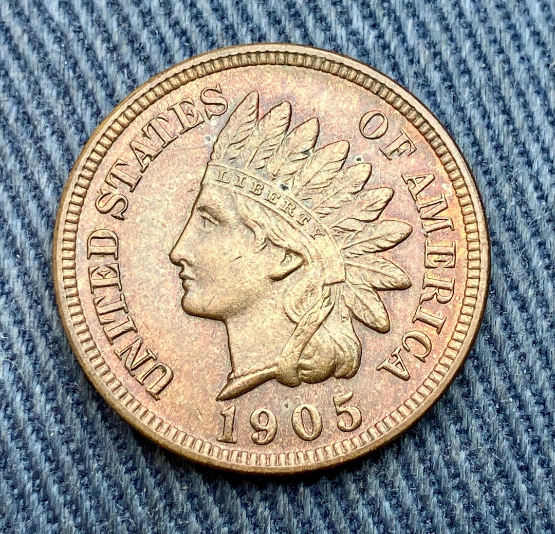 1905 Indian Head Cent Penny Beautiful Condition Strong Full Liberty ...
