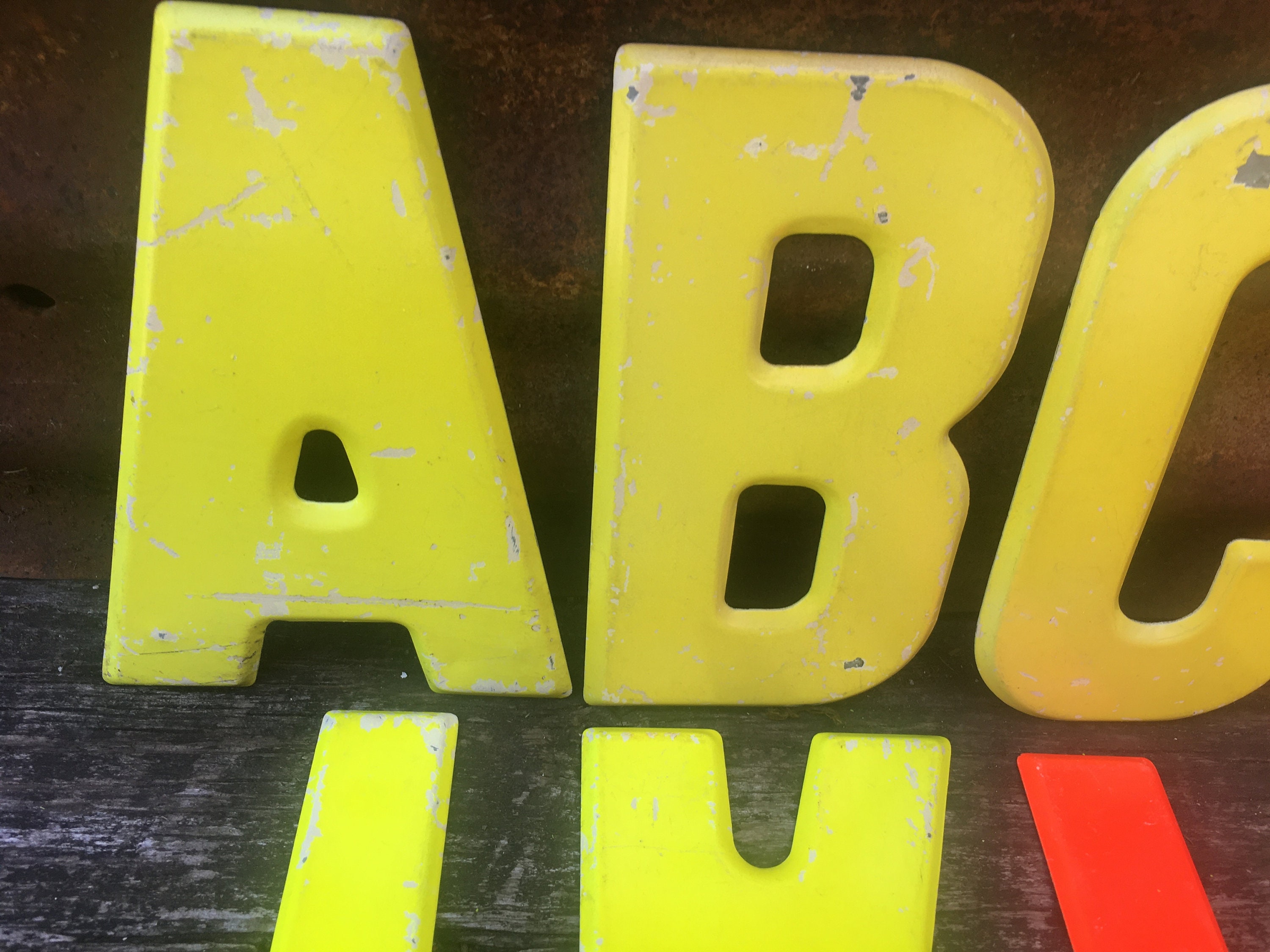 Choice of Vintage Letter Signs Metal Sign 7 1/2 Inch Alphabet - Etsy 日本