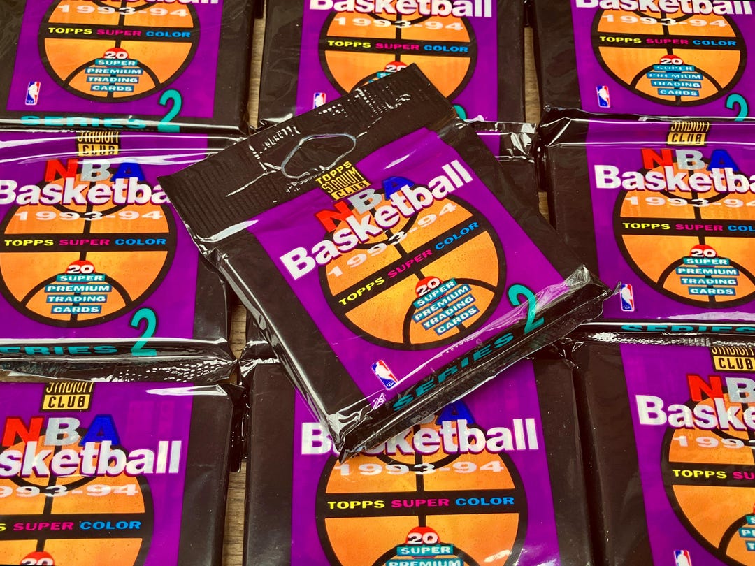 Vintage Basketball Cards Topps Stadium Club Card Pack 1993 1994 Season ...