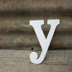 Vintage Letter Sign Lower Case 6 Inch Letter Y Sign White - Etsy