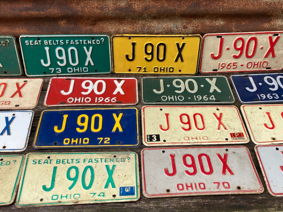 Choice of License Plate Vintage Ohio License Plate 1973, 1971, 1965 ...