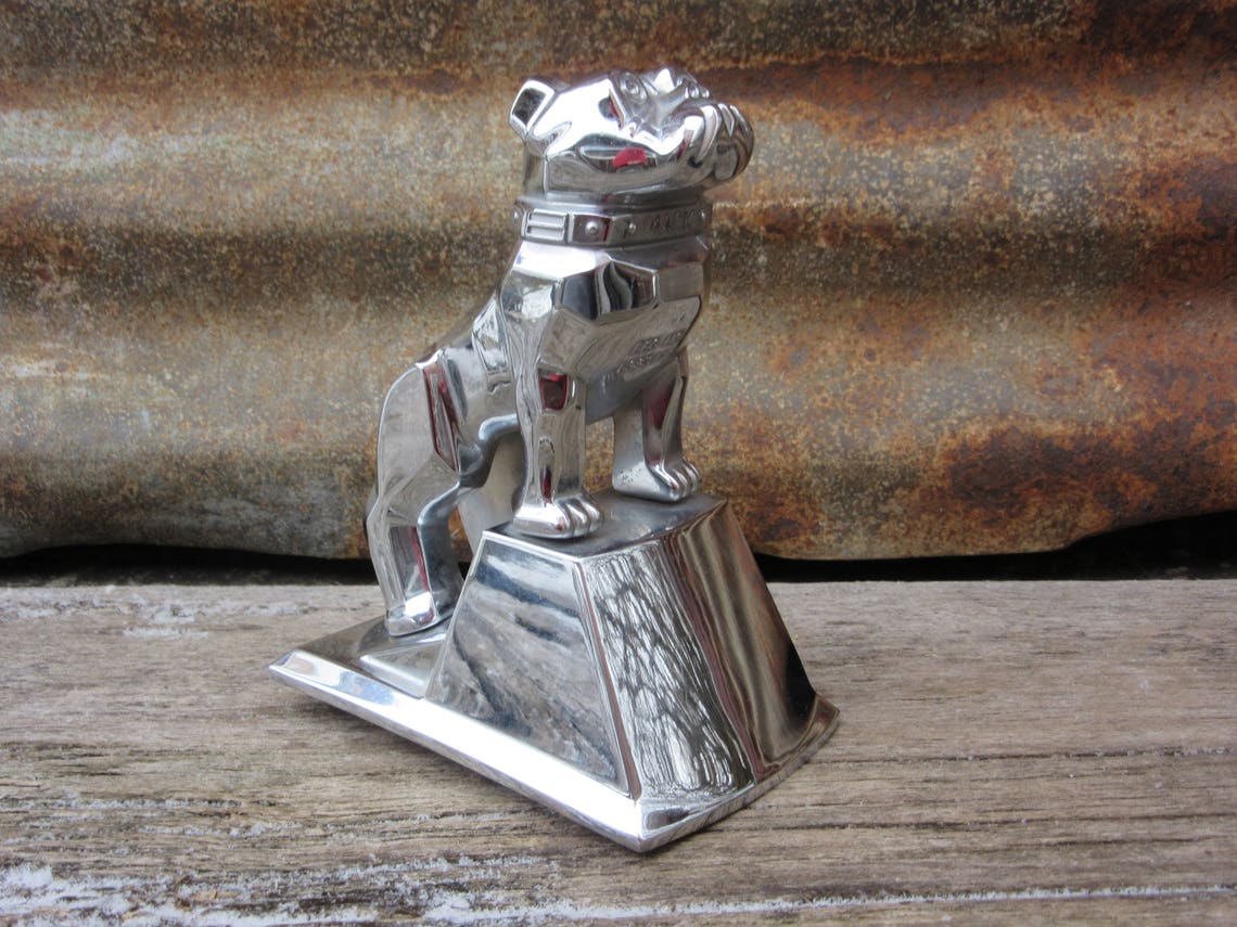 Orignal MACK Bulldog Hood Ornament Emblem on Stand Base Cowboy | Etsy