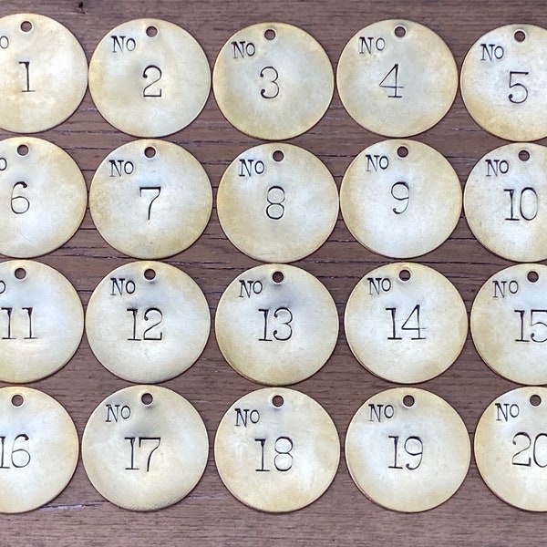 Number Tags - Etsy