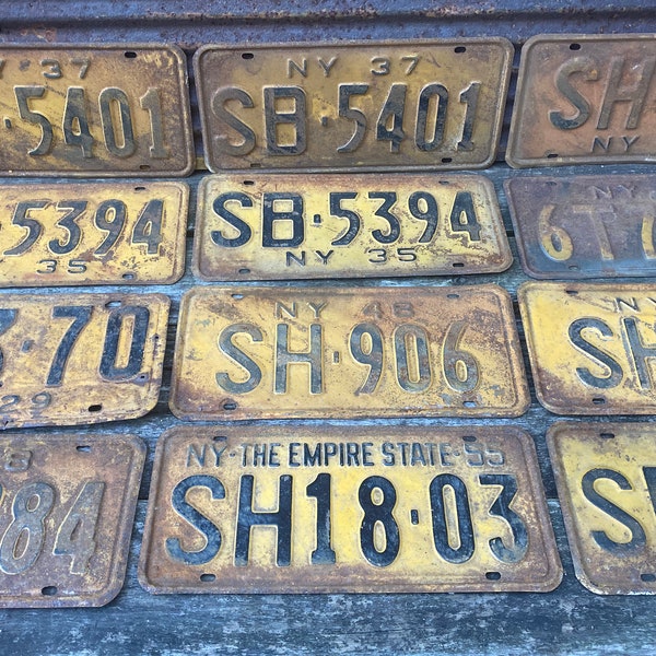 New York 1935 License Plate - Etsy