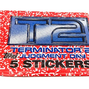 Terminator 2 Sticker Cards Judgement Day T2 Vintage 1991 Topps Unopened ...