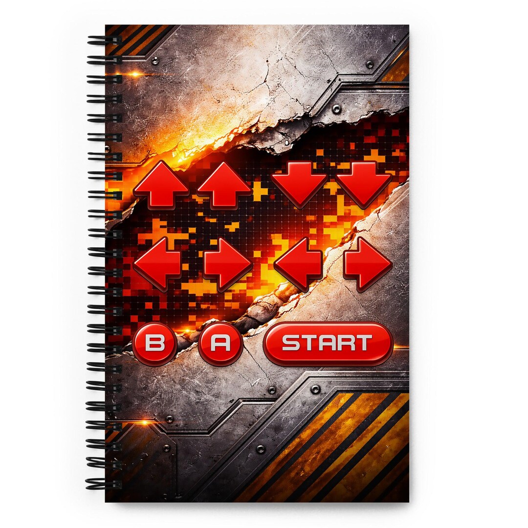 Retro Cheat Code Spiral Notebook - Etsy