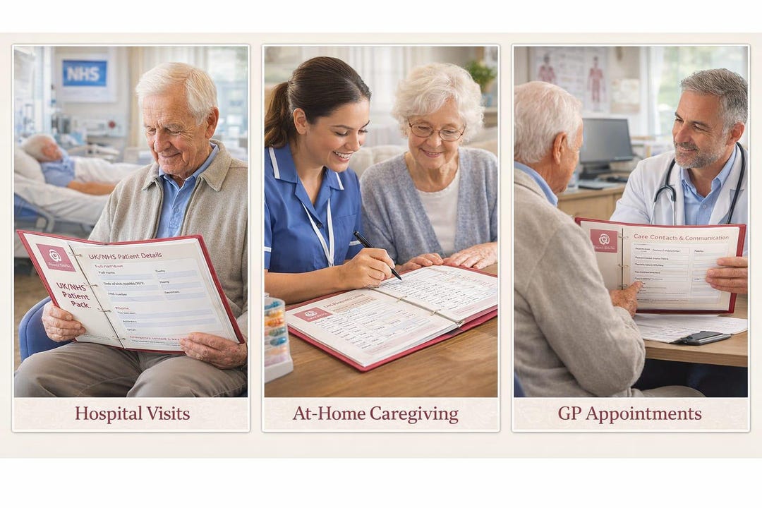 UK/NHS Patient Pack Printable | Medical Binder, Symptom Tracker (A4 PDF ...