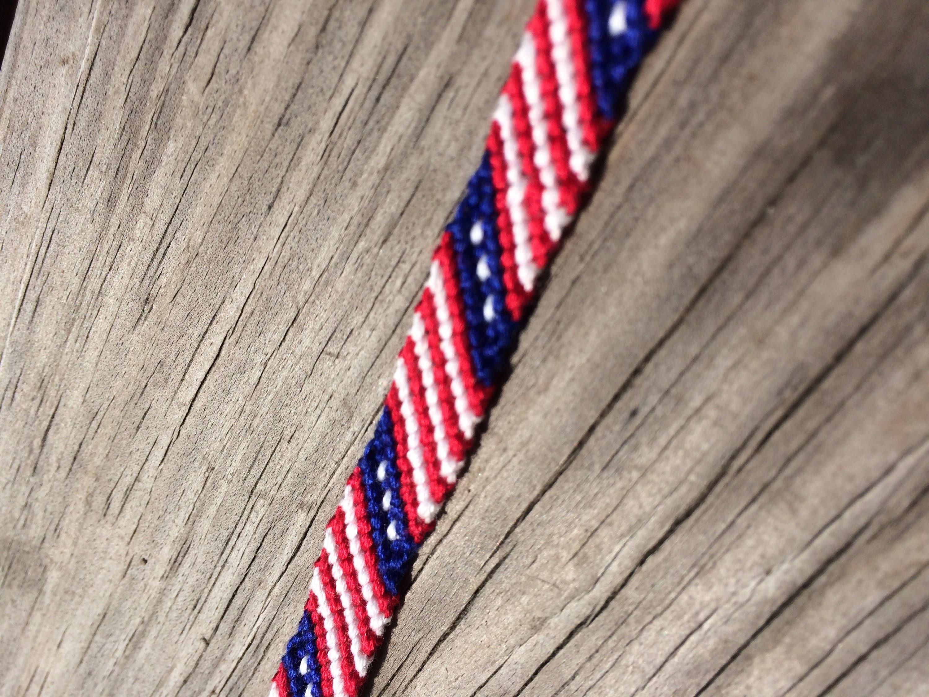 American Flag Friendship Bracelet | Etsy