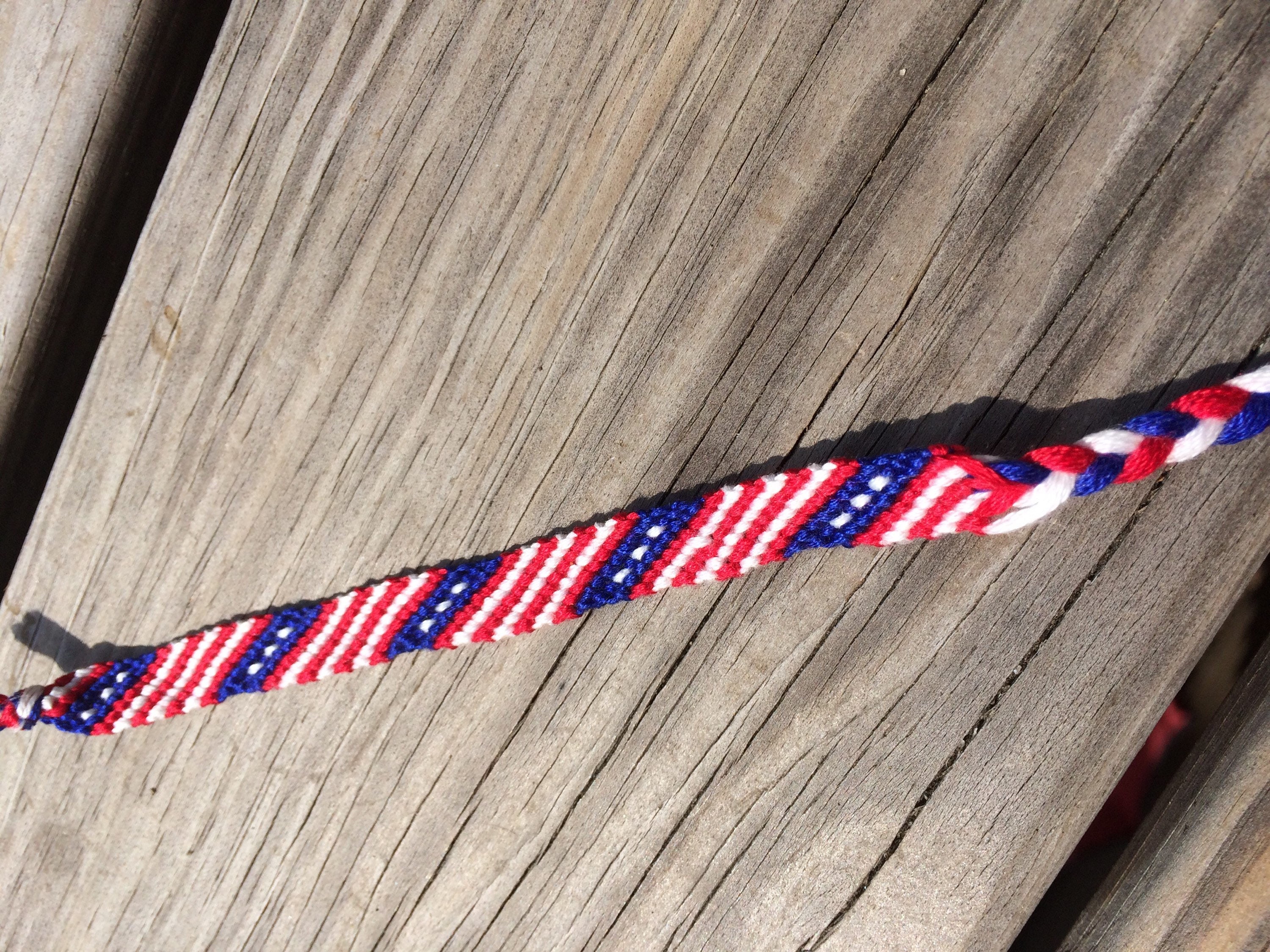 American Flag Friendship Bracelet | Etsy