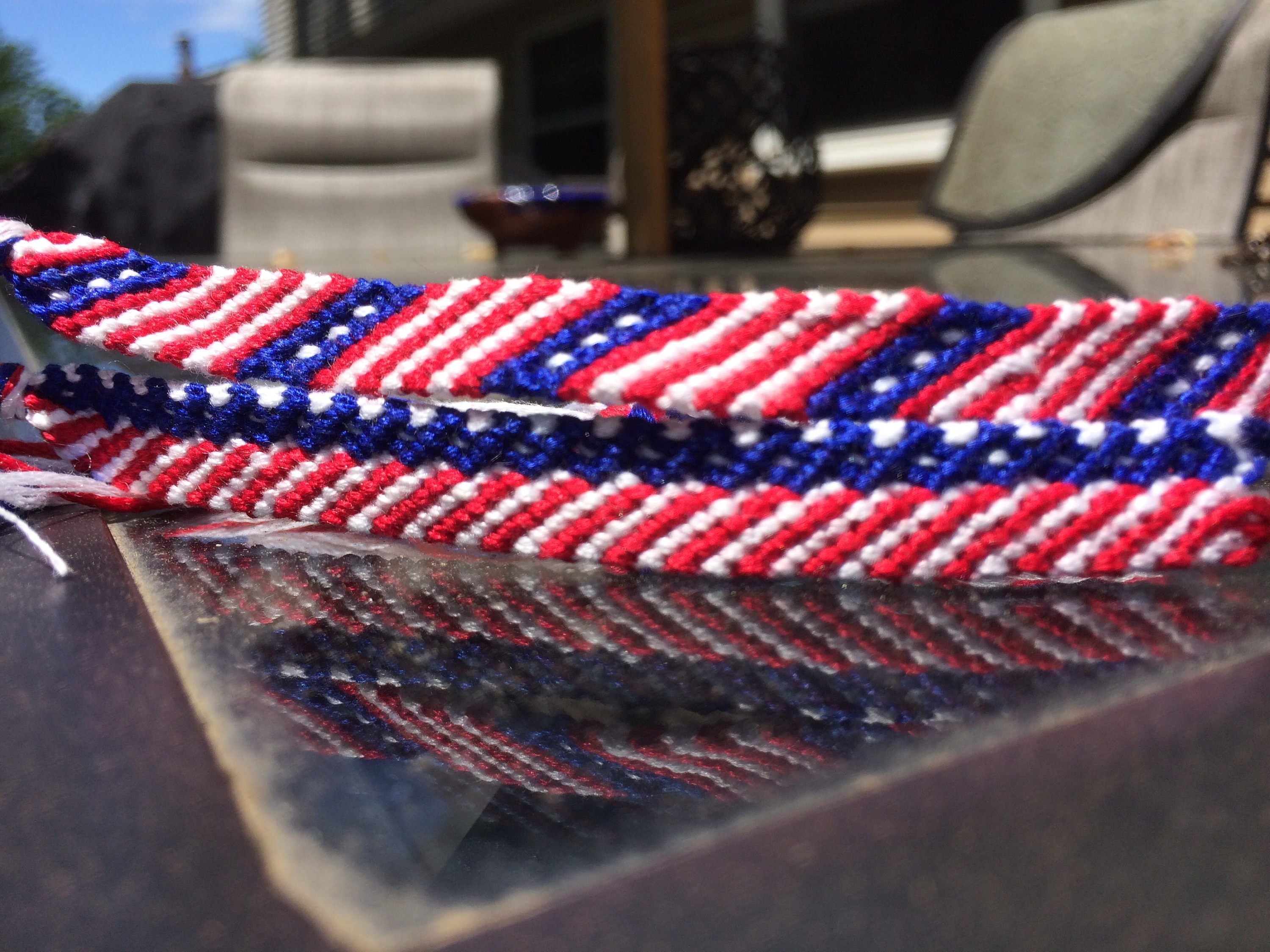 American Flag Friendship Bracelet | Etsy