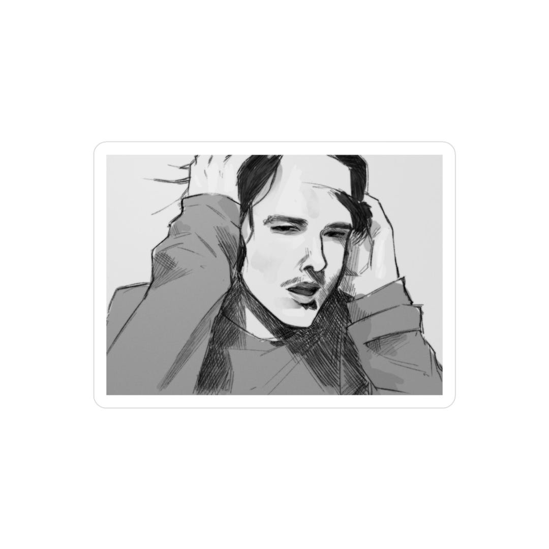 Jonathan Davis Korn Portrait Sketch Water-resistant Sticker - Etsy