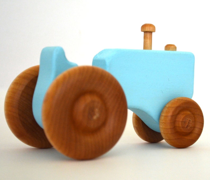 Personalized Baby Blue Toy Tractor - Etsy