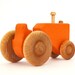 Personalized Wood Toy Tractor Orange Wooden Toy Tractor Push Toy ...