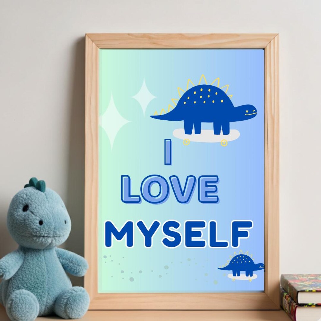 Printable Dino Poster for Boys Room, Quotes Wall Art, Kids Room Decor ...