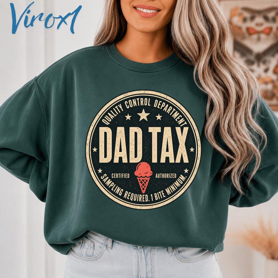 Dad Tax Funny Ice Cream PNG: Fatherhood Humor Snack Inspector Clipart ...