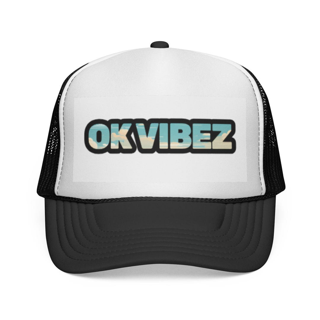 OK VIBEZ Trucker Cap | Retro Text Logo, Summer Casual - Etsy