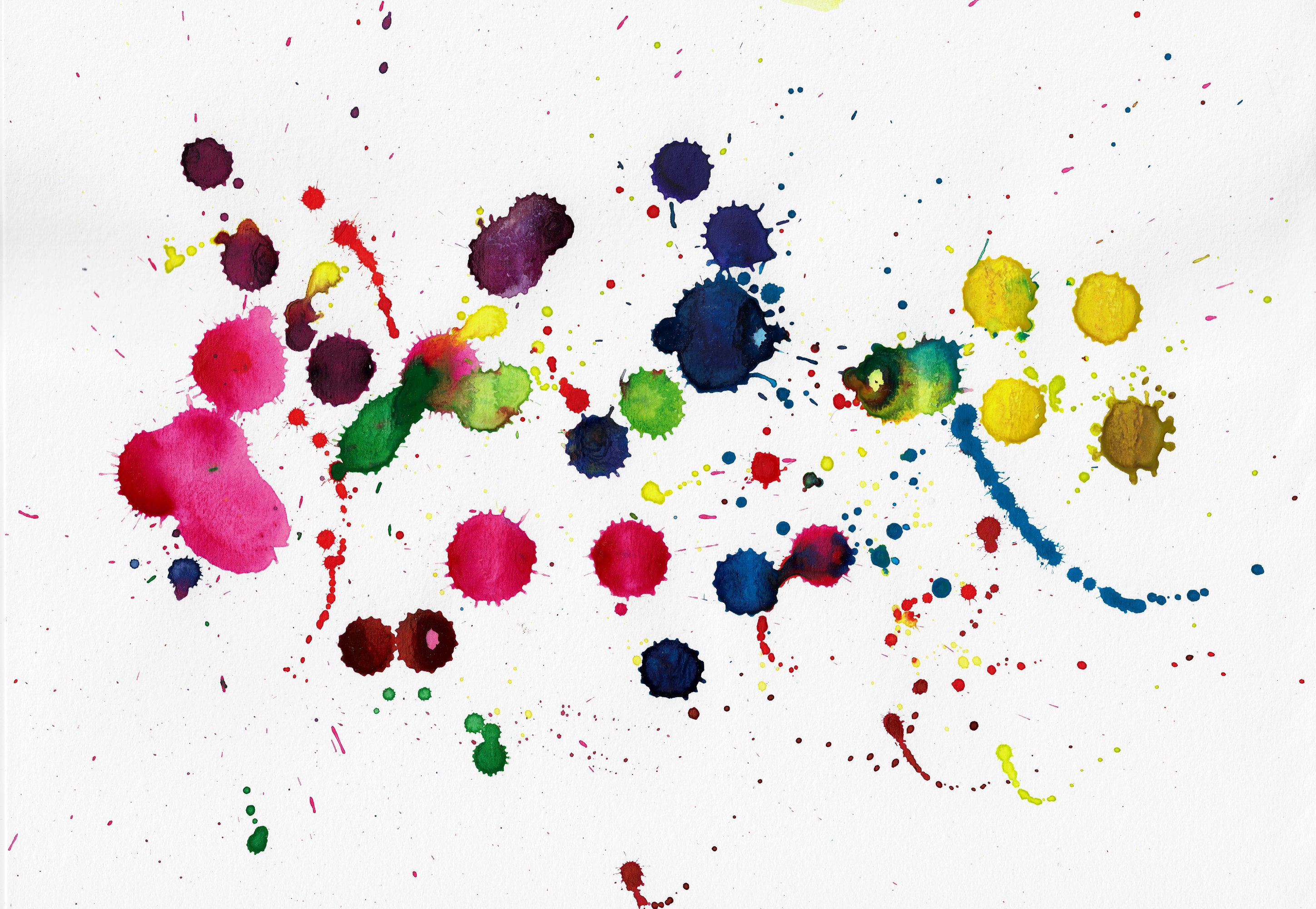 ABSTRACT DOTS Splash of Watercolor Colorful Joyful Original - Etsy