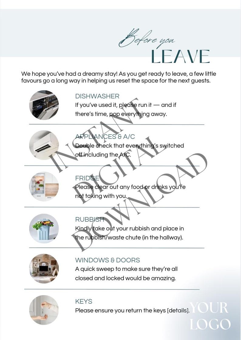 Editable Airbnb Welcome Guide | Coastal Luxury Canva Template (PDF ...