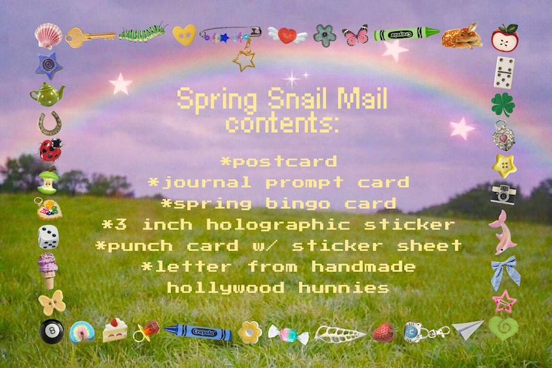 Snail Mail Spring Theme Sticker & Stationery Kit, Happy Mail, Cute ...