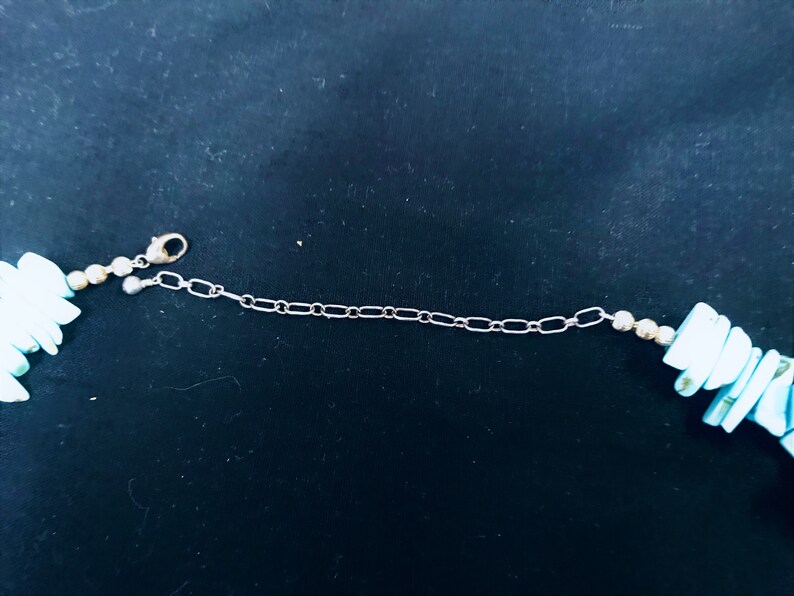 Vintage Cleopatra Style Turquoise Block Stick Tooth Statement Necklace ...