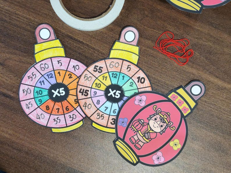 Lunar New Year Math Lantern Craft | Skip Counting Activity (PDF Pattern ...
