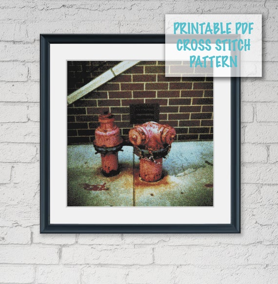 Fire Hydrant 91 Counted Cross Stitch Pattern Large Size: 360 - Etsy ...