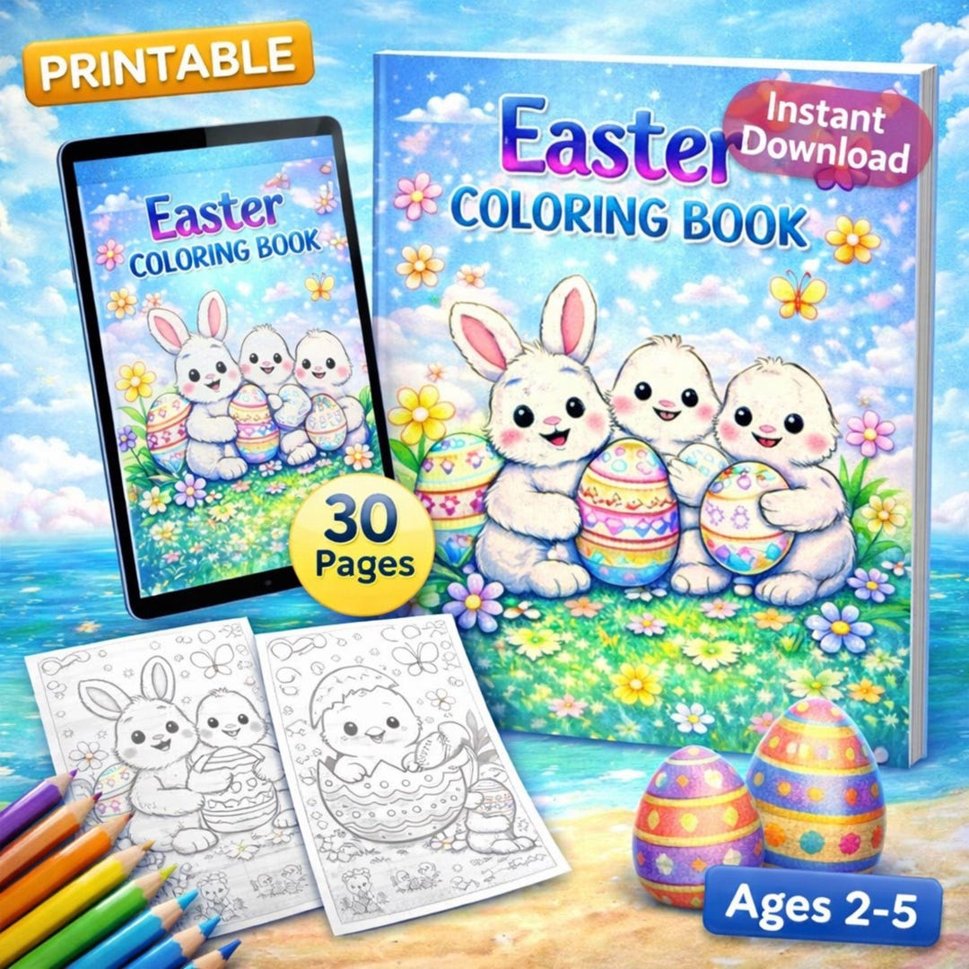 Easter Coloring Book for Kids | Printable Easter Coloring Pages ...