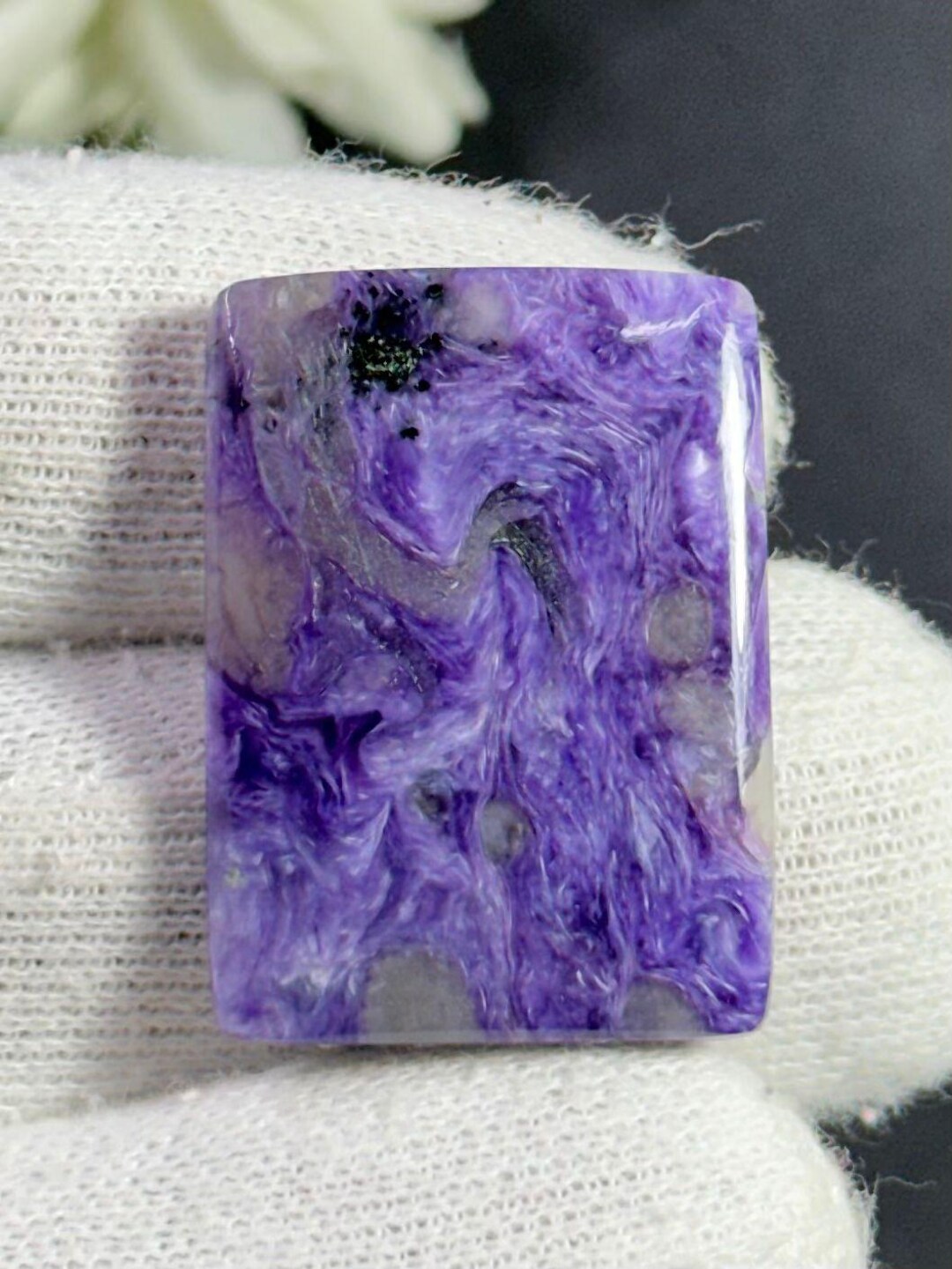 Natural Purple Charoite Cushion Gemstone: Jewelry Making, Wire Wrapping ...