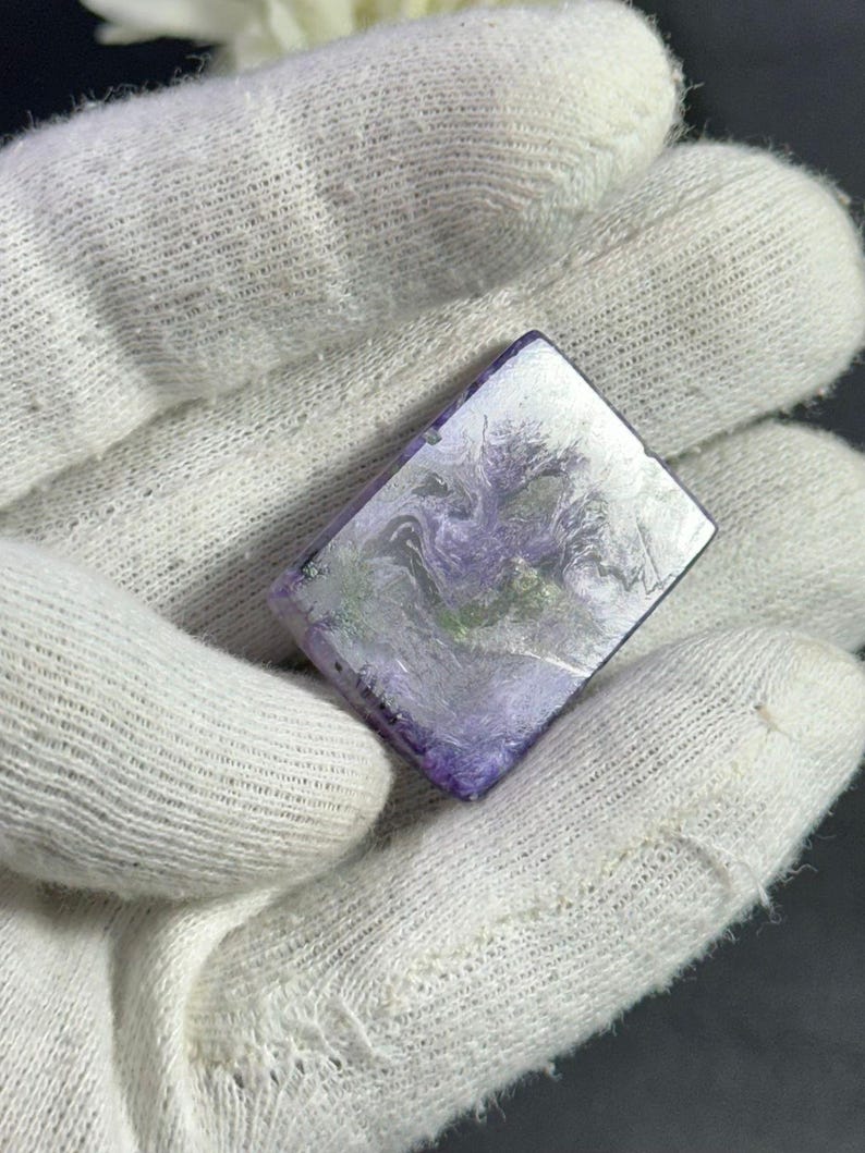 Natural Purple Charoite Cushion Gemstone: Jewelry Making, Wire Wrapping ...