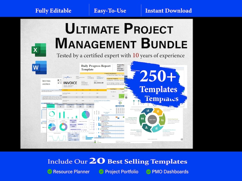 Project Management Template | Project Plan | Risk Assessment | Team To-do List | Resource ...