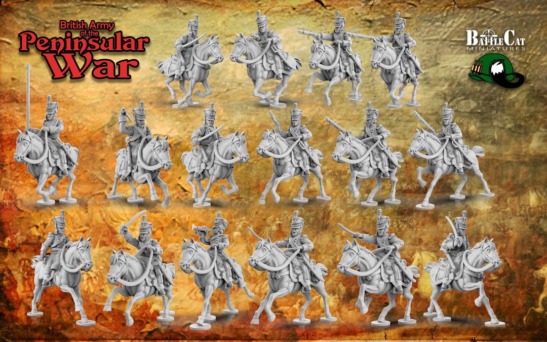 Peninsular War British 1812 Light Dragoons, 28mm (1:56) Napoleonic ...