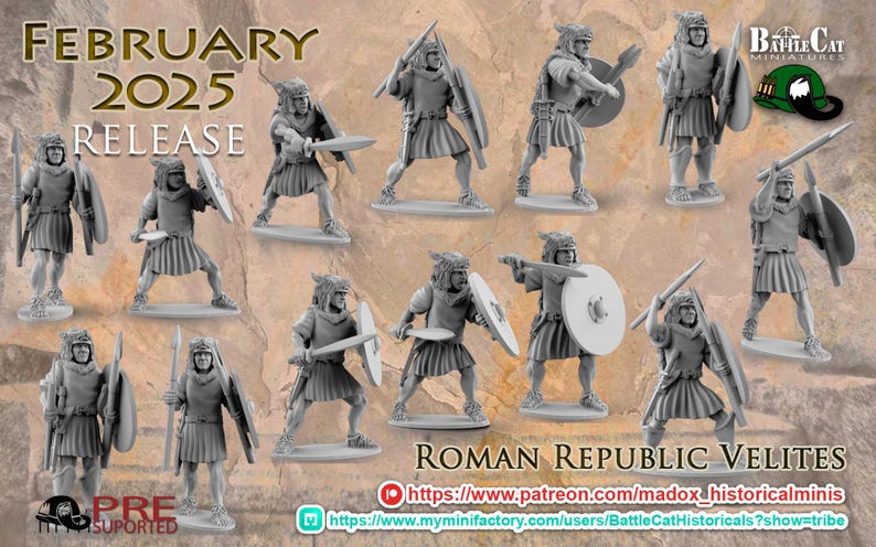 Roman Republic Velites, 28mm (1:56) Ancient Historic Miniatures by ...