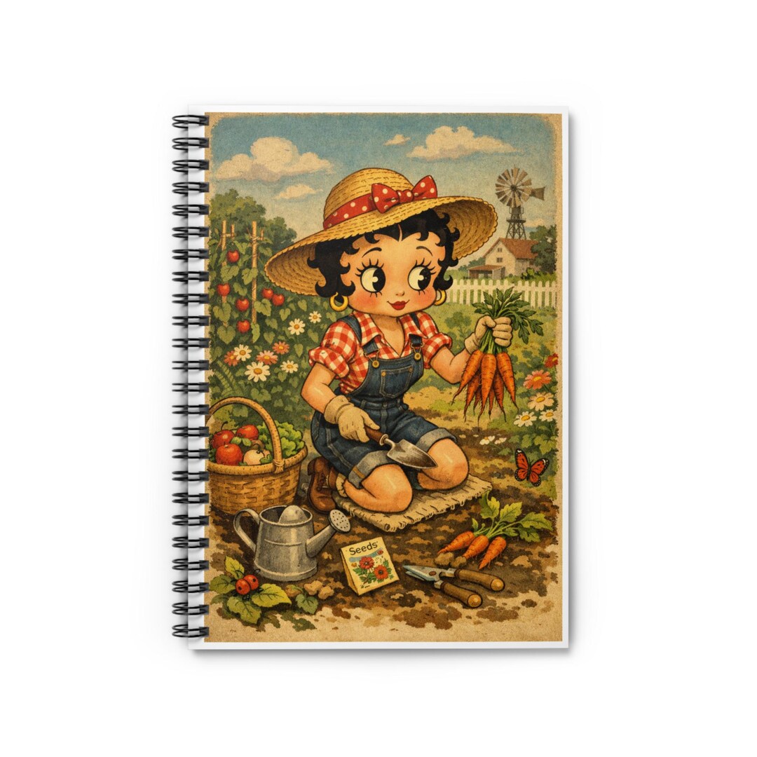 Vintage Gardener Spiral Ruled Notebook With 118 Pages & Document Pocket ...