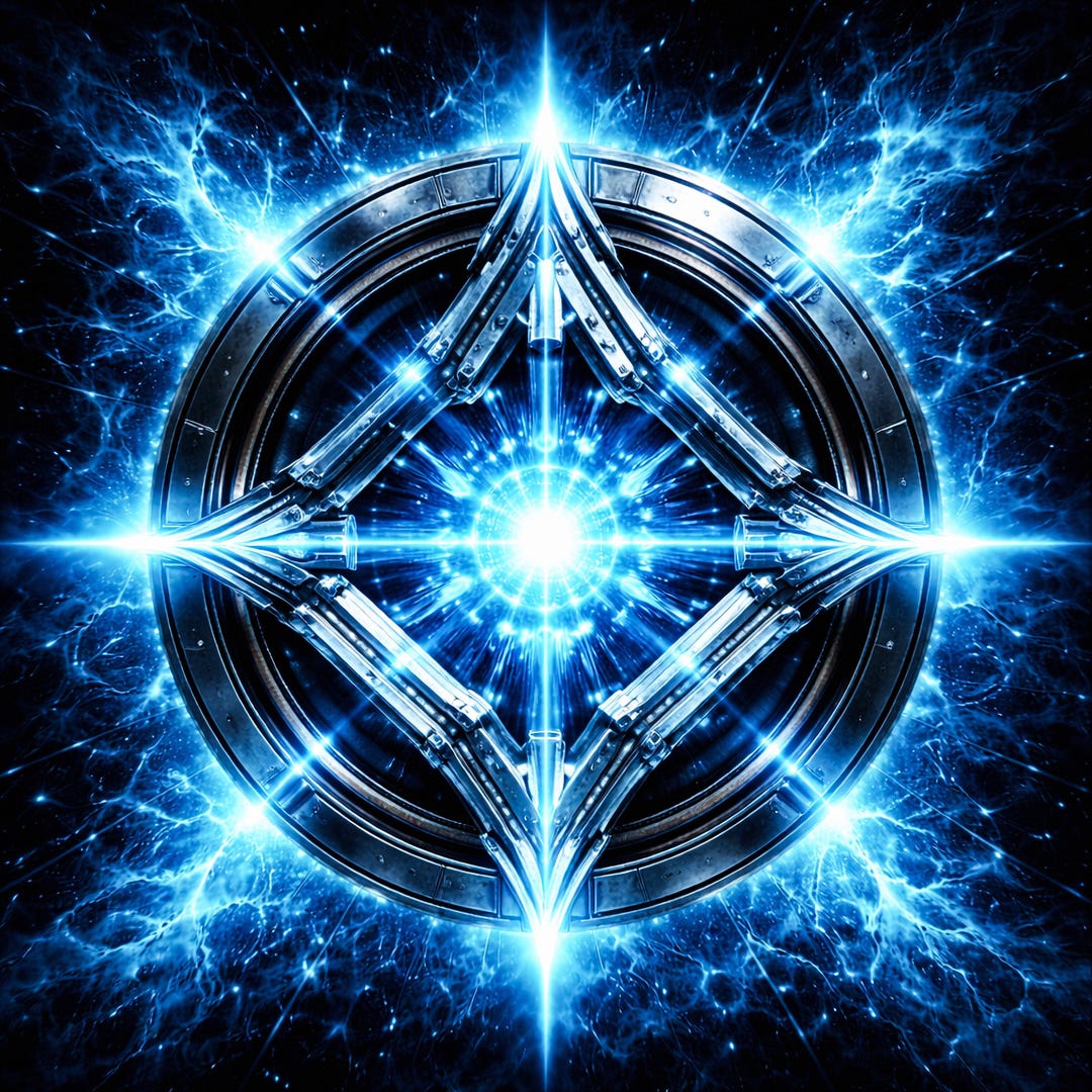 CORE SIGIL – Blue Dark Tech Reactor Artwork (3000x3000 PNG) - Etsy