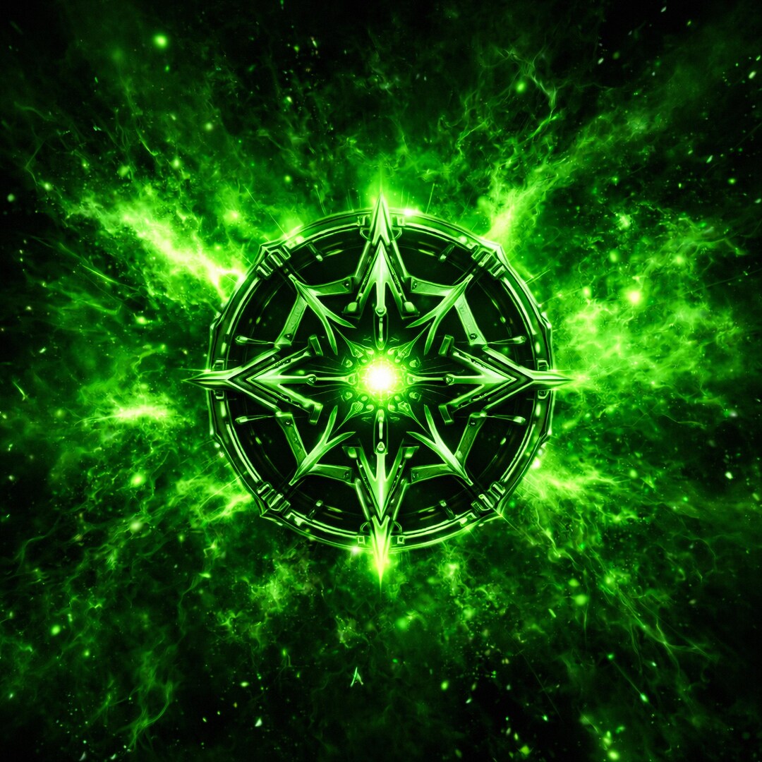 CORE SIGIL – Green Dark Tech Symbol Artwork (3000x3000 PNG) - Etsy