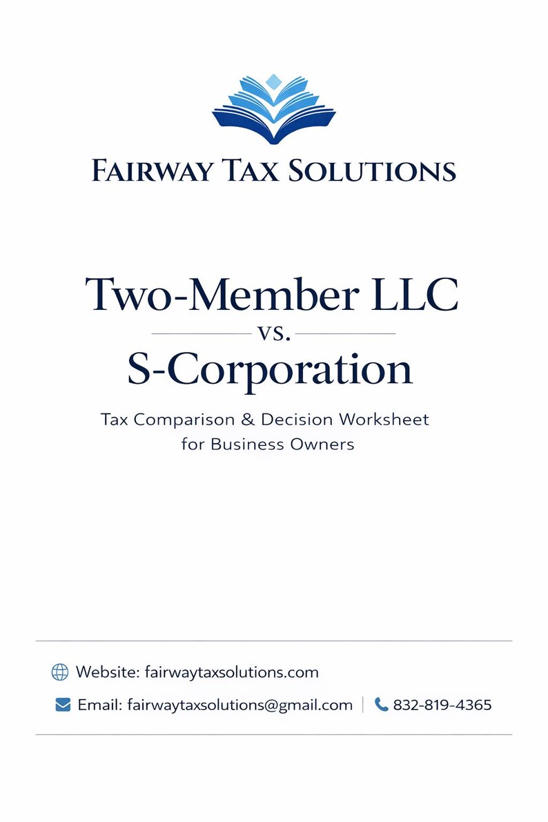LLC Vs S‑corporation: A Clear Tax Comparison Guide - Etsy