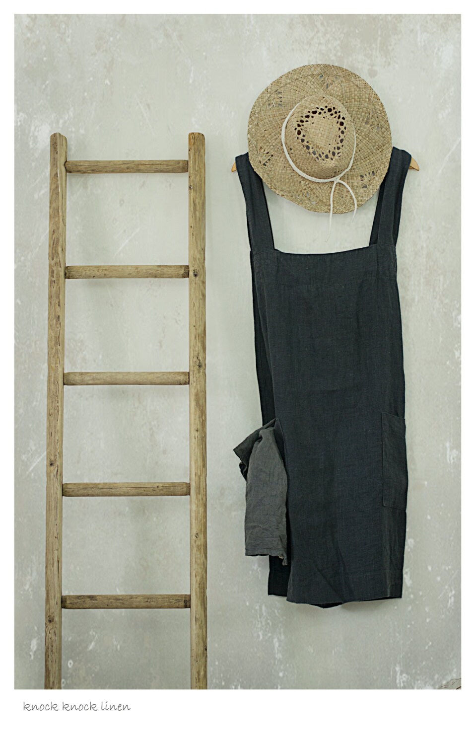 LINEN PINAFORE APRON | Cross Back Aprons | Cross Over Apron | Square ...