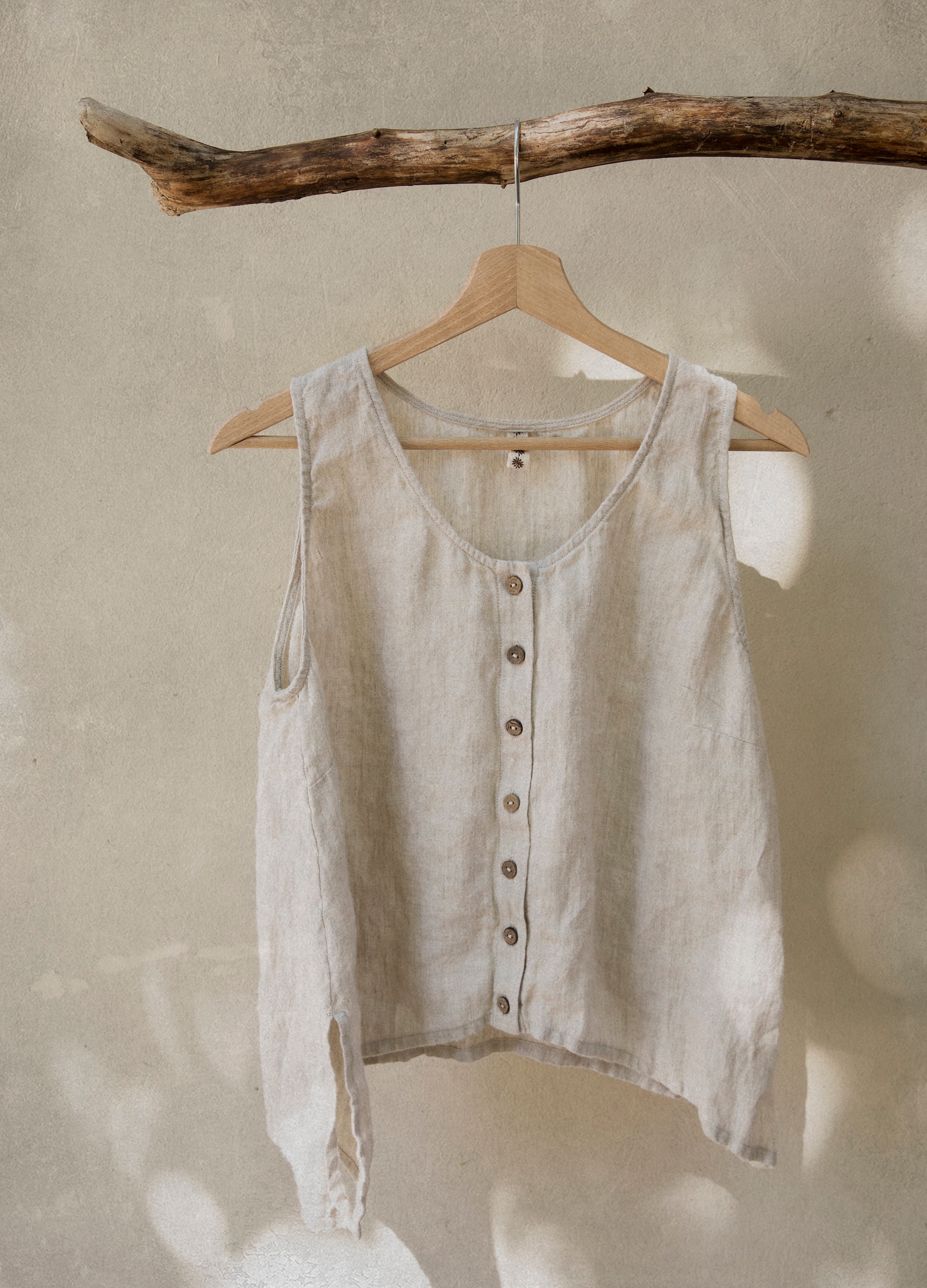 Boho RIVER Linen Top Button Linen Blouse Sleeveless Linen - Etsy