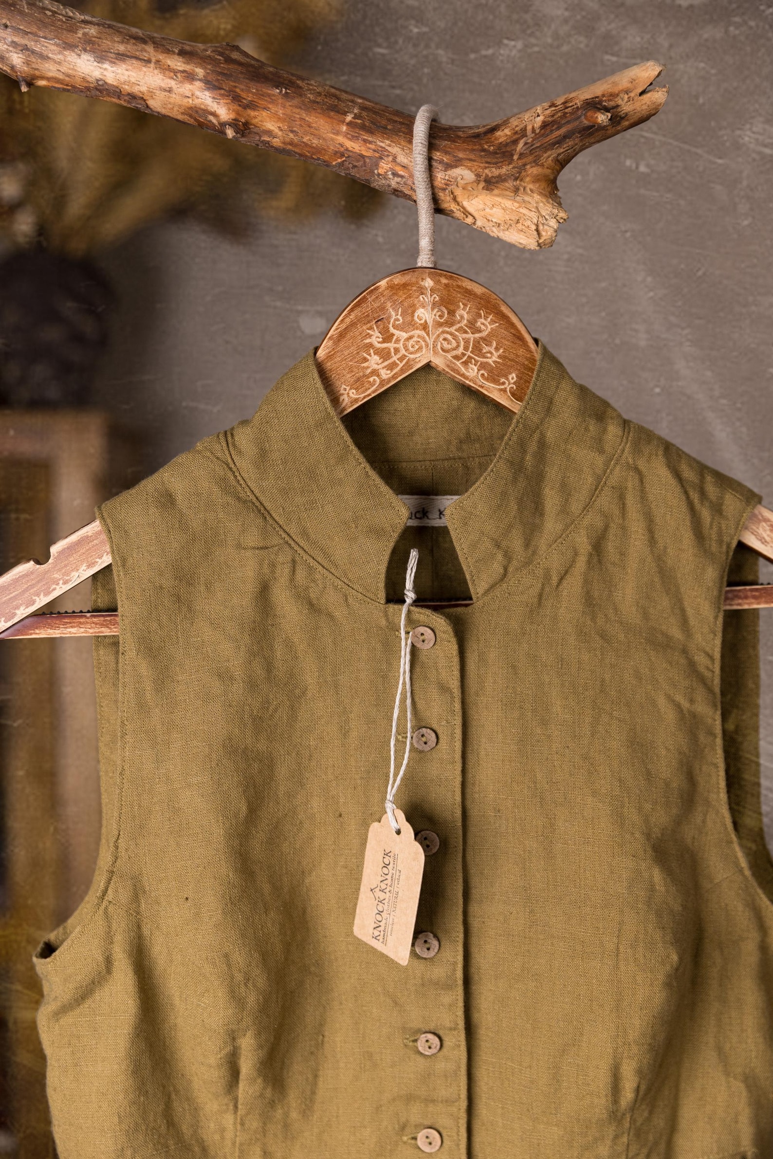 Gilet di lino con bottoni da donna - VICTORIA - abbigliamento dell ...