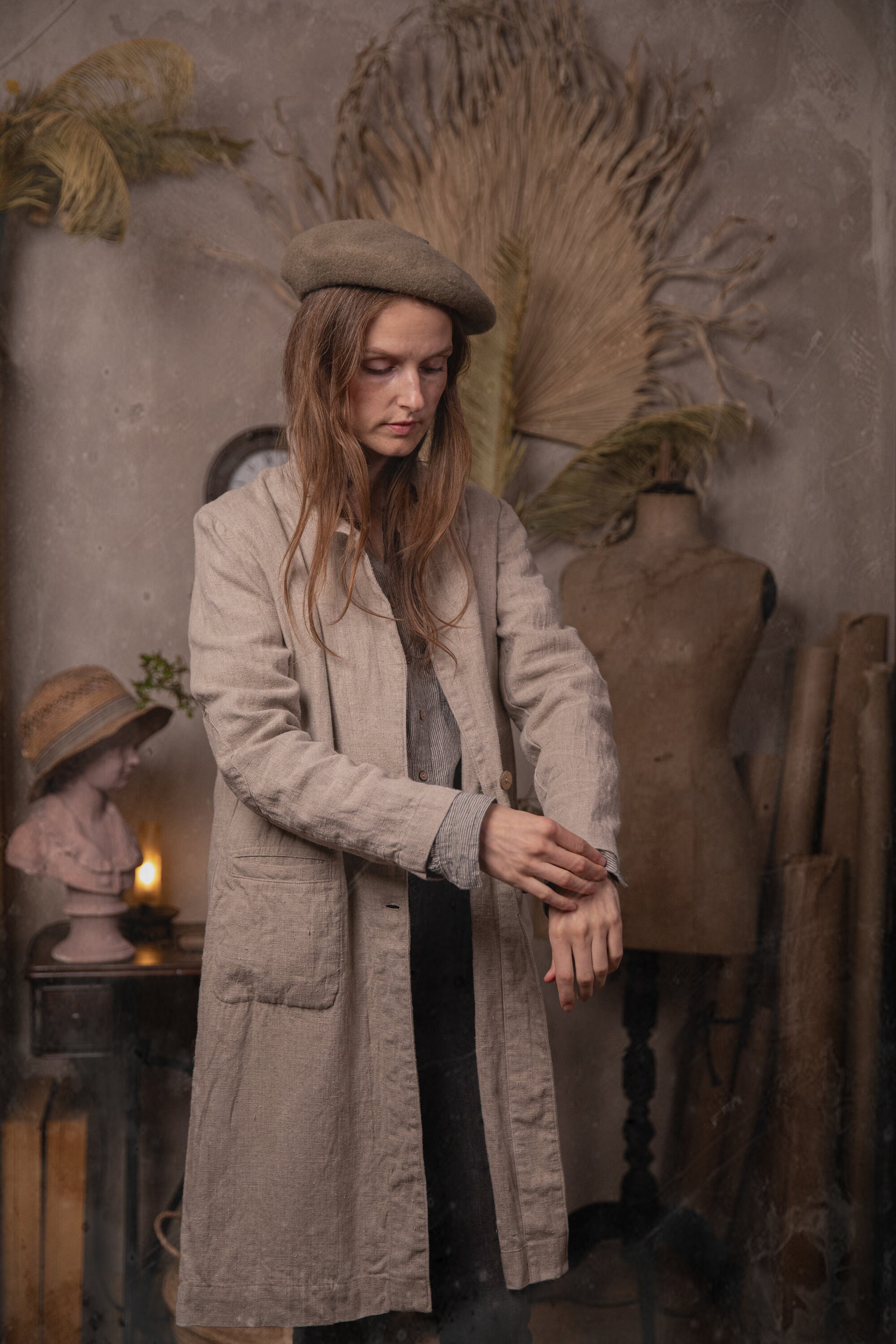 Linen Jacket STUDIO, Loose Linen Coat, Linen Duster Coat, Linen ...