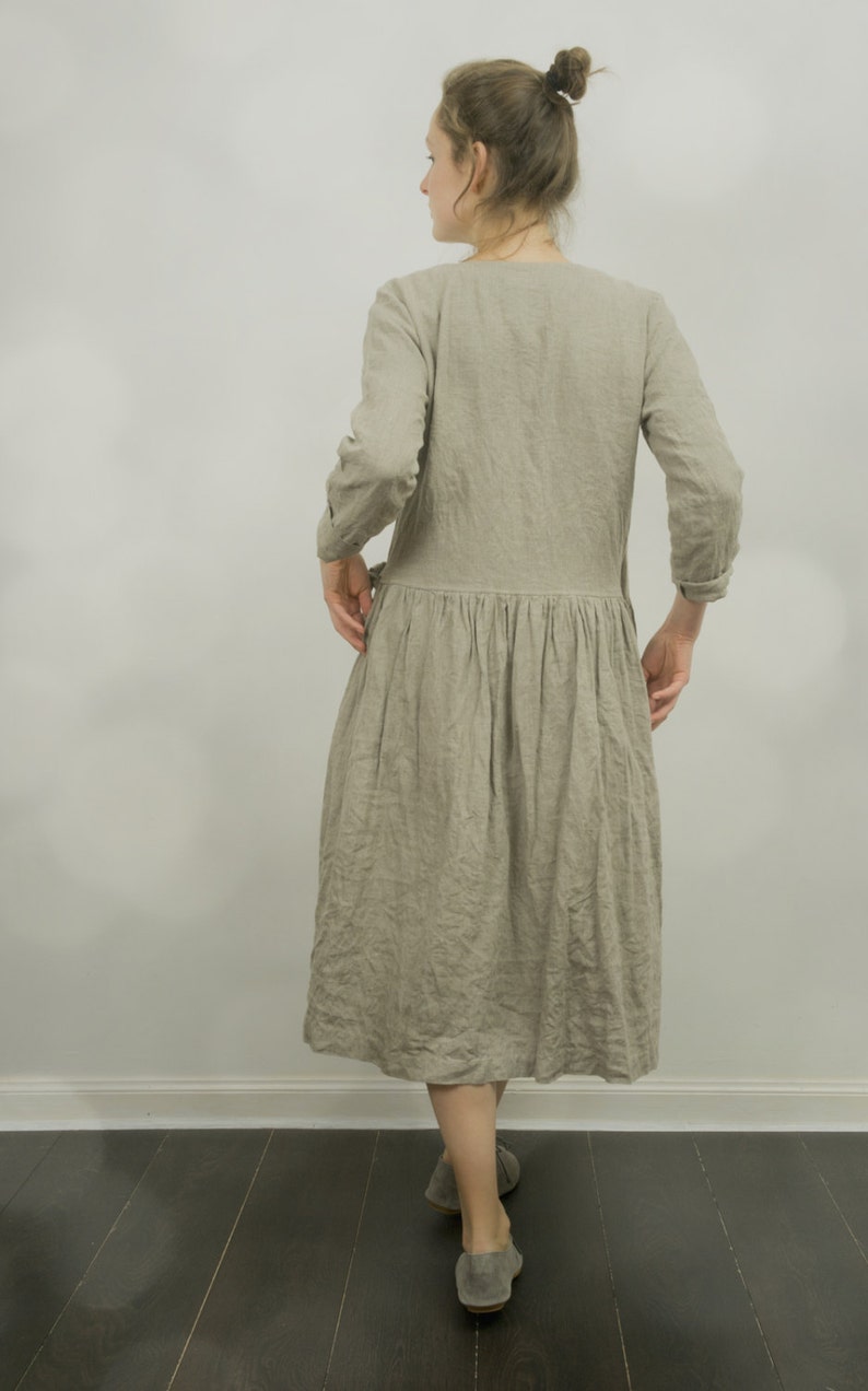 Linen Wrap Dress SEPTEMBER, Loose Fit Duster Coat - Etsy