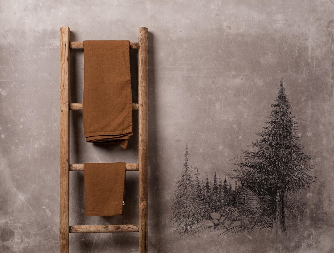 Linen Bath Towel GINGER BROWN | Bath Towels | Bath Sheets | Antique ...