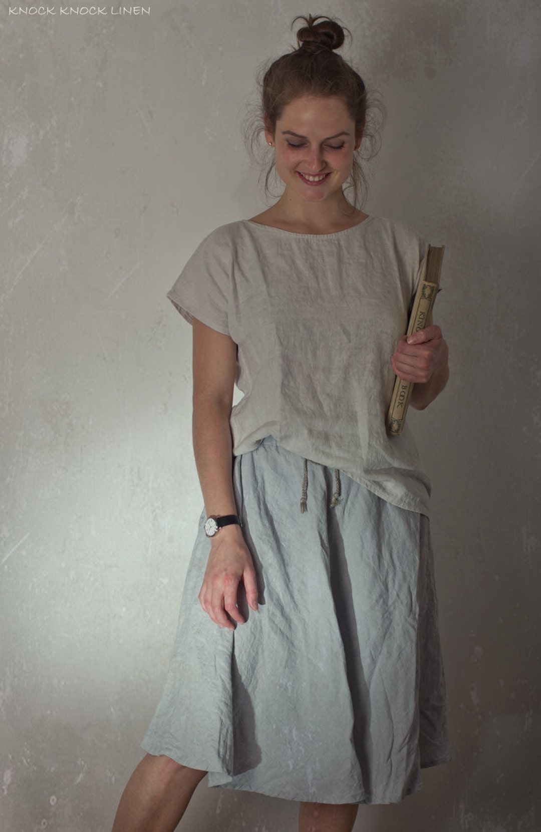 Linen T-shirt SIMPLICITY | Minimalist Linen Top | Loose Shirt | Basic ...