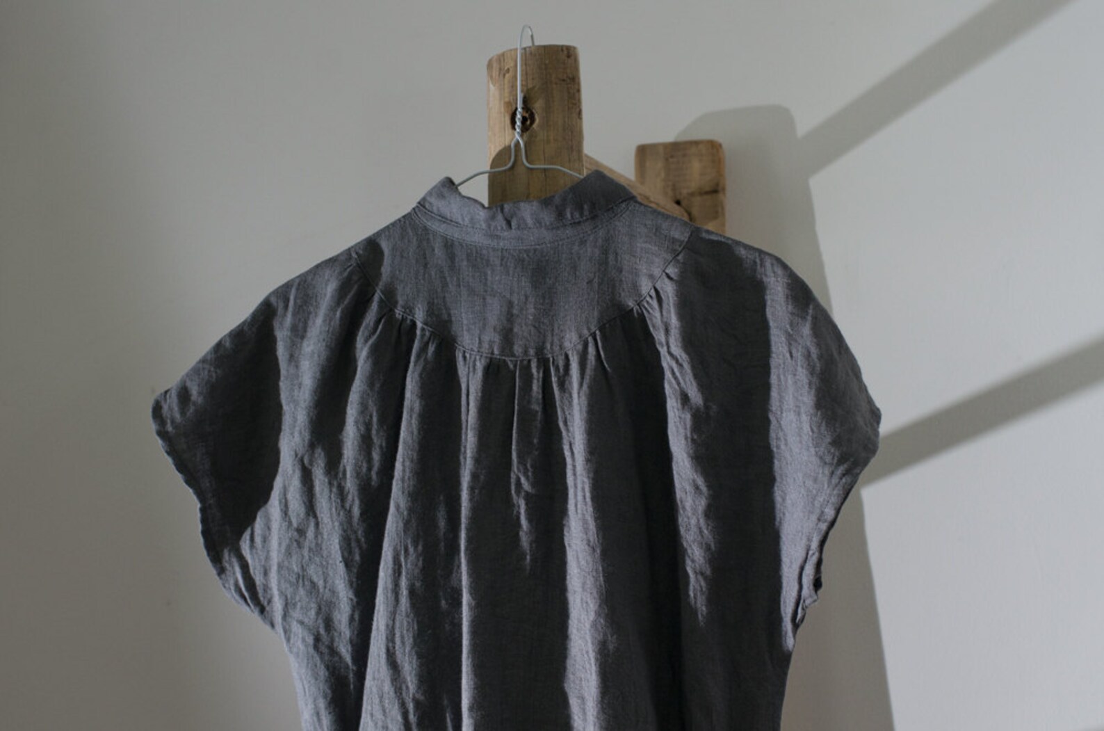 Linen Dress SHELL Summer Shirt Dress Romantic Buttoned | Etsy