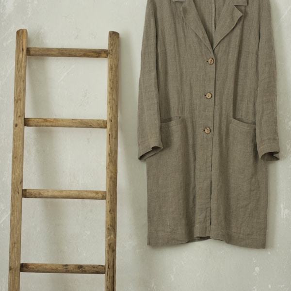 Linen Coat - Etsy