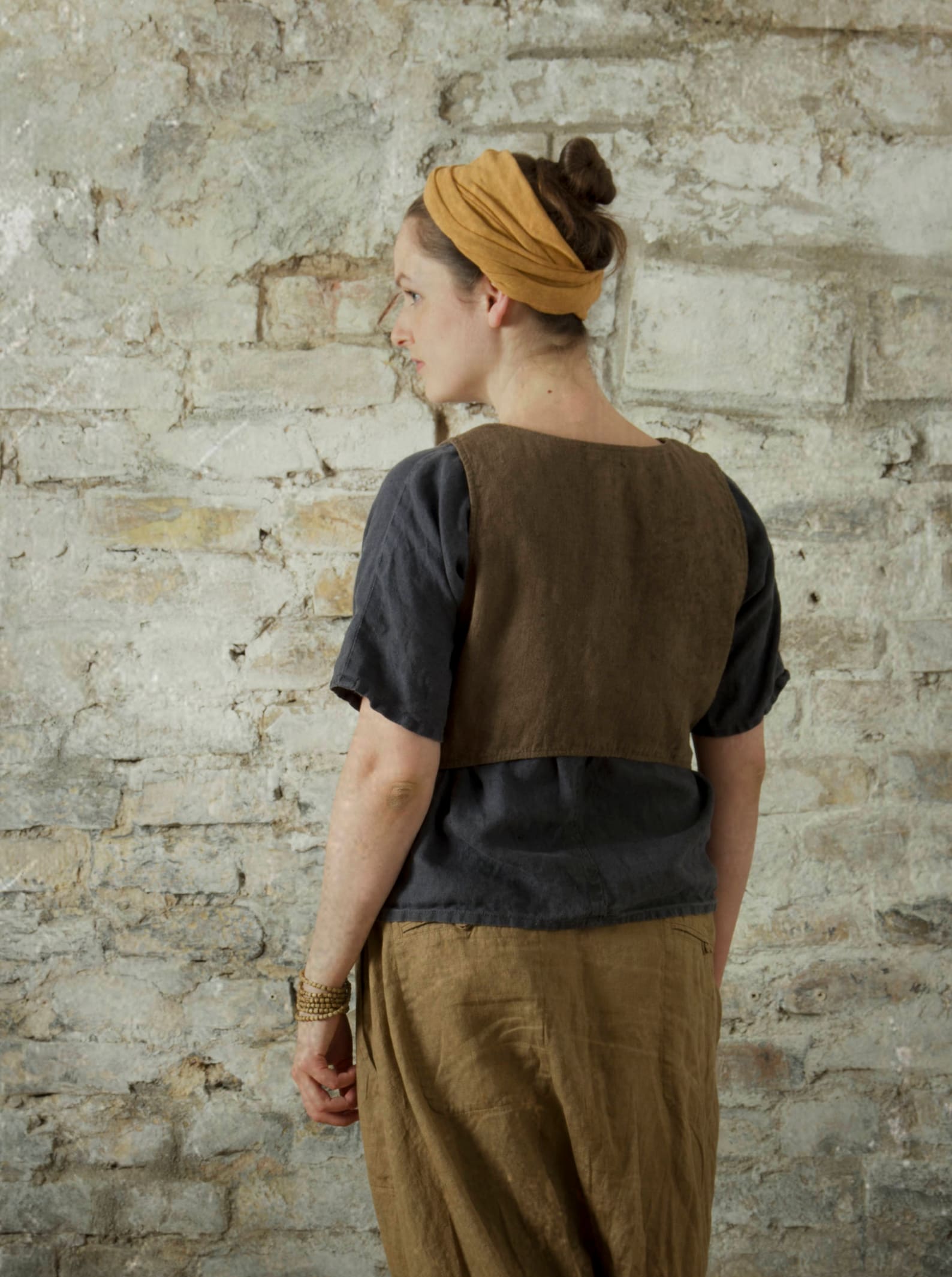 Linen Vest NOMAD Linen Waistcoat Women Boho Linen Vest - Etsy