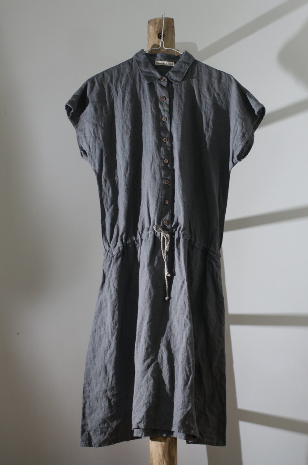 Linen Dress SHELL Summer Shirt Dress Romantic Buttoned | Etsy