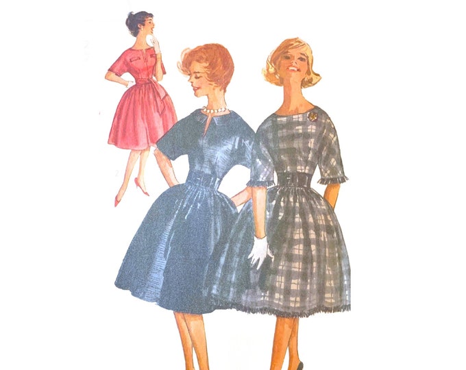 Vintage UNCUT 1950s 60s Simplicity Misses' Dress Pattern 3599 // Size ...