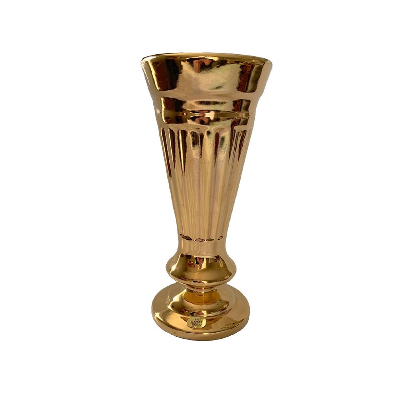 Gold Vase - Etsy