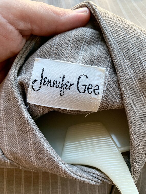 Vintage 1960s Jennifer Gee Misses' Gray Polyester Dre… - Gem